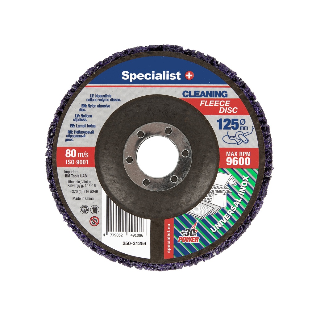 SPECIALIST+ nylon cleaning disc, 125mm | rmtools.eu