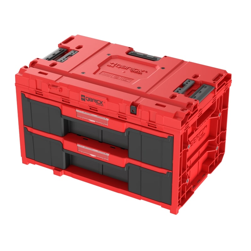 QBRICK ONE tool box with 2 drawers 2.0 RED | rmtools.eu